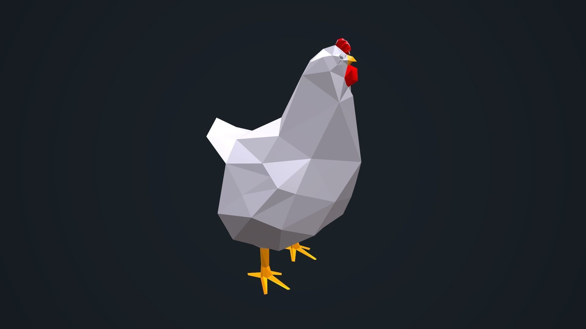 3D model Low Poly Chicken VR / AR / low-poly | CGTrader