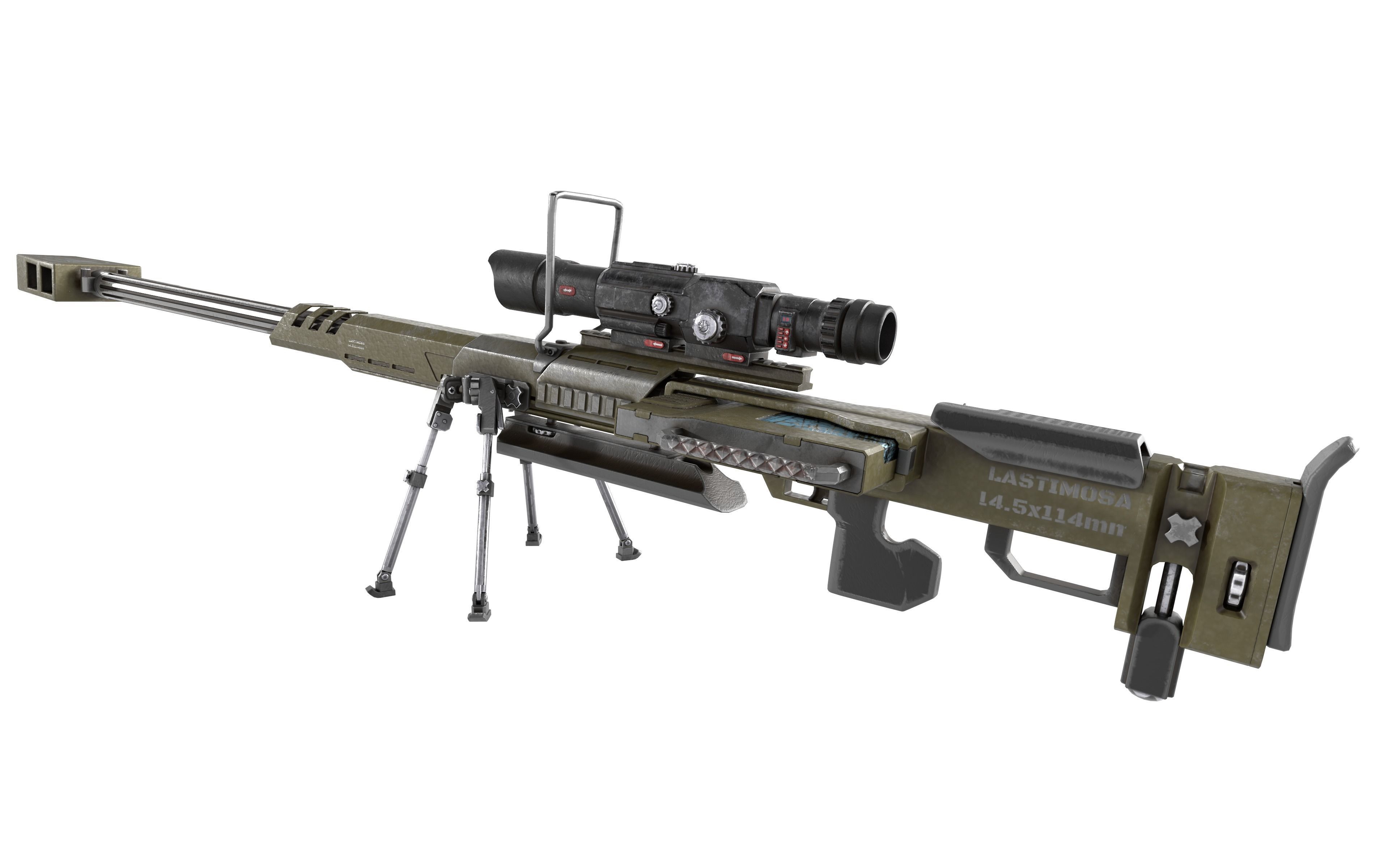 3D model Weapon hard surface machine gun VR / AR / low-poly | CGTrader