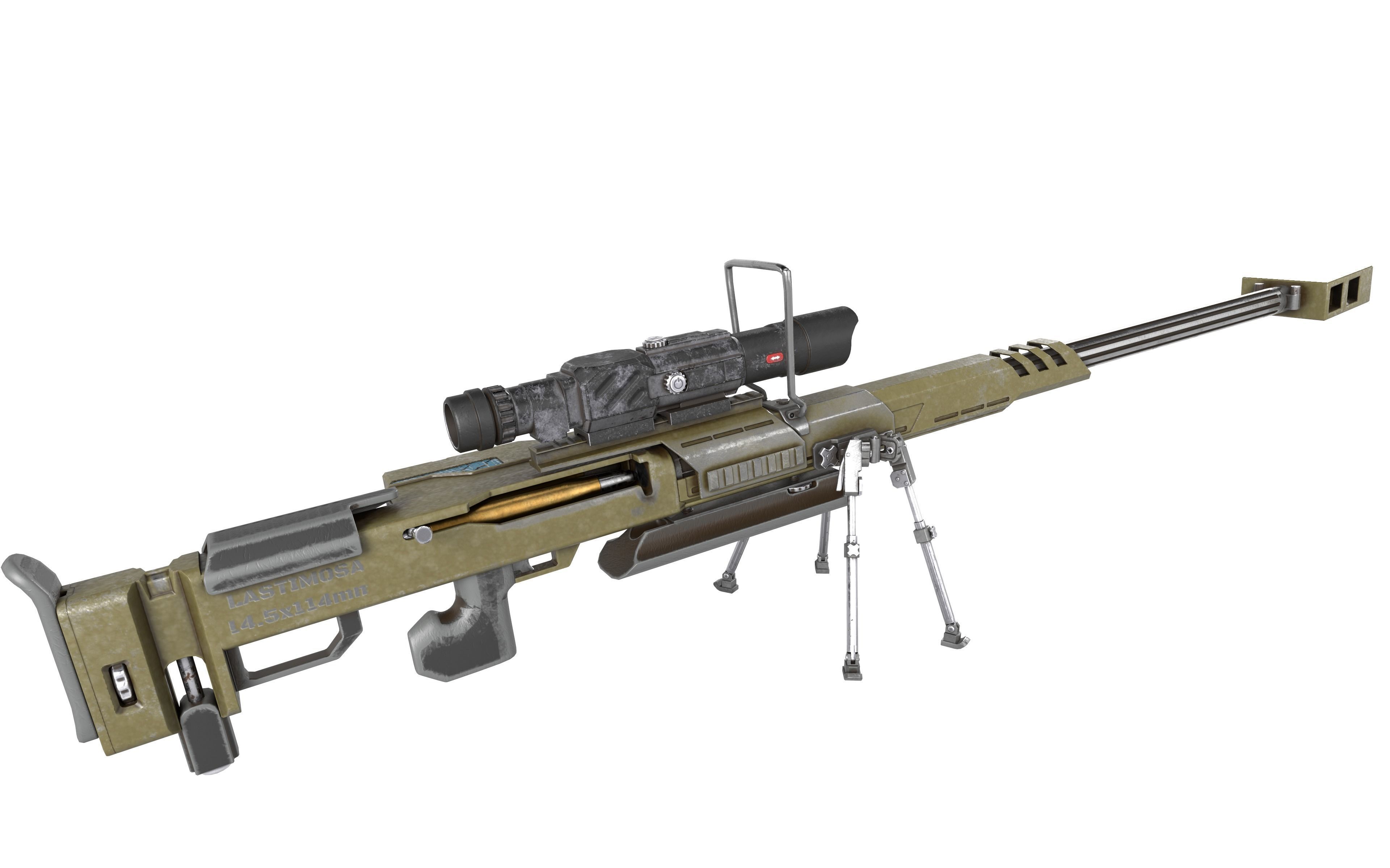 3D model Weapon hard surface machine gun VR / AR / low-poly | CGTrader