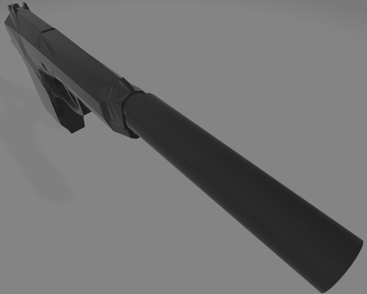 Beretta M9 Silenced free 3D model | CGTrader