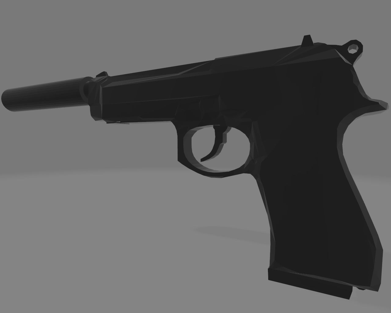 Beretta M9 Silenced free 3D model | CGTrader