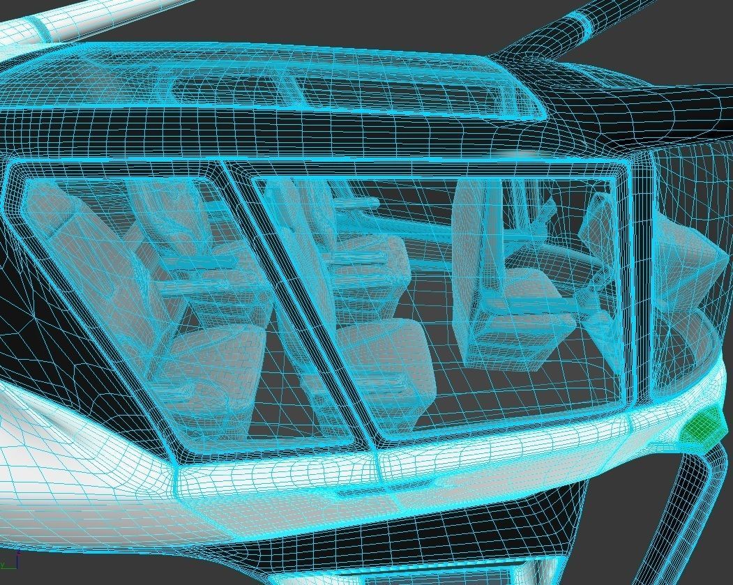 Hydrogen powered Air Taxi Alaka Skai with Interior 3D model | CGTrader