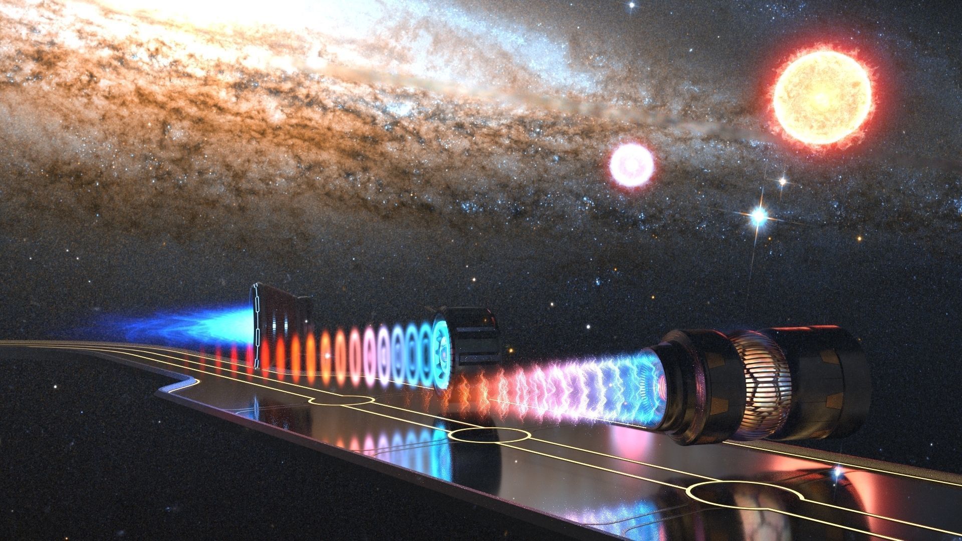 Alien propulsion engines and exhausts plus sci fi corridor 3D model ...