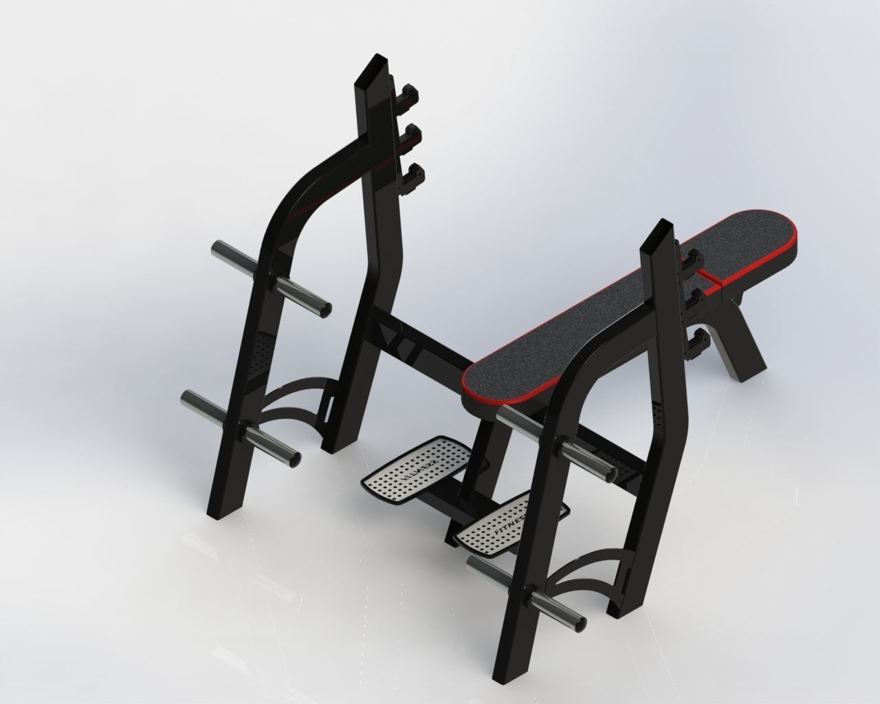 3D model bodybuilding chest press halter VR / AR / low-poly | CGTrader
