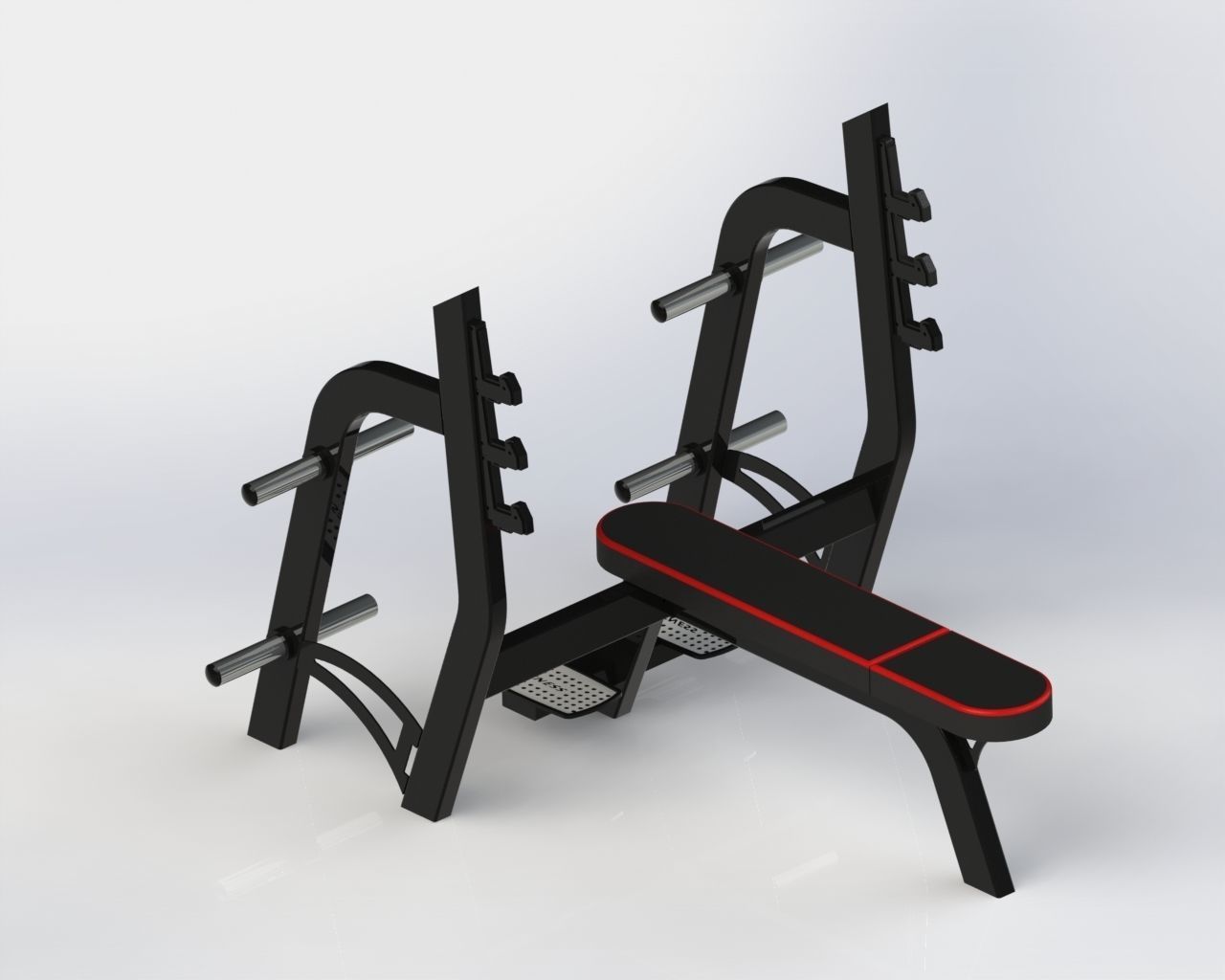 3D model bodybuilding chest press halter VR / AR / low-poly | CGTrader
