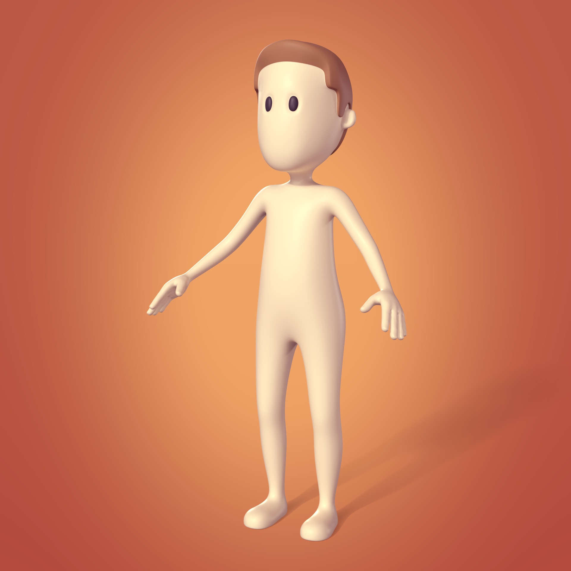 3D model Cartoon Man - Boy - Stickman with High Quality IK and FK Rig ...