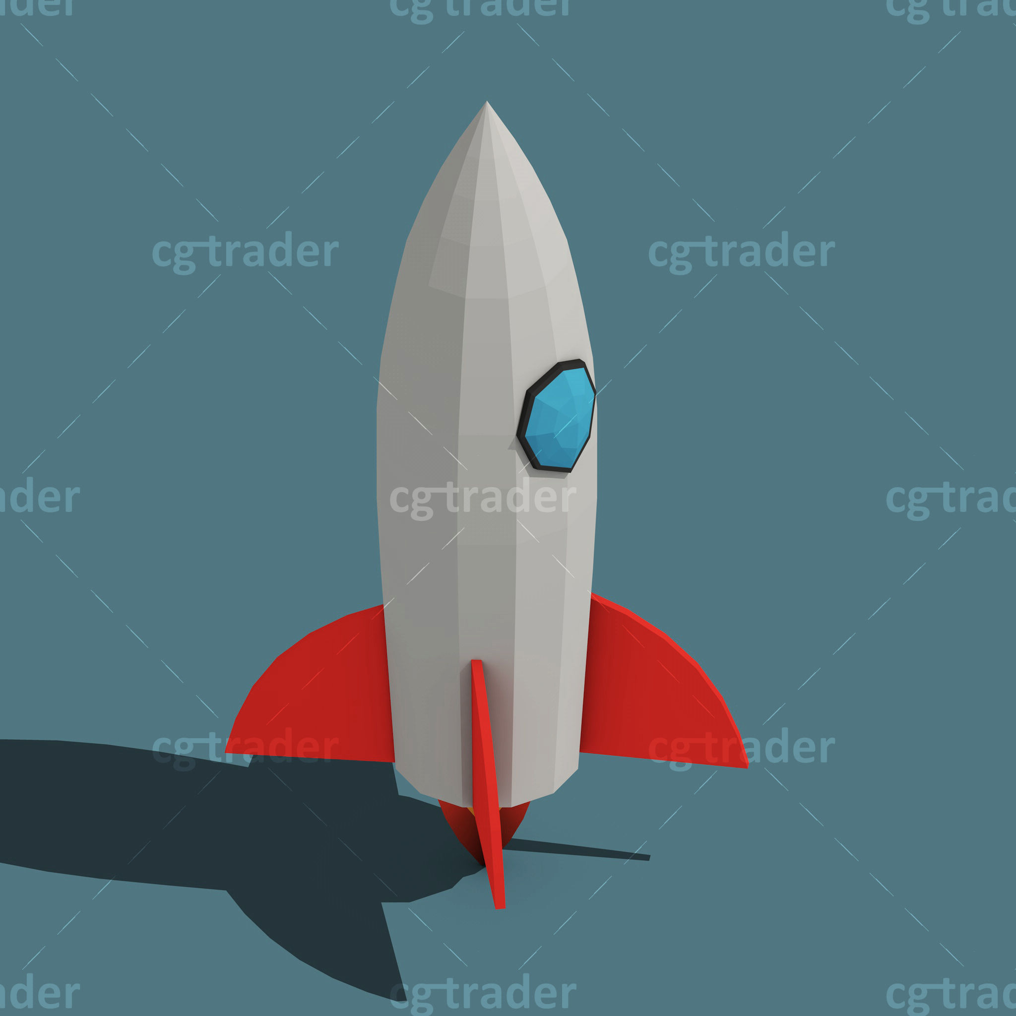 3D model Low Poly Rocket Isometric VR / AR / low-poly | CGTrader