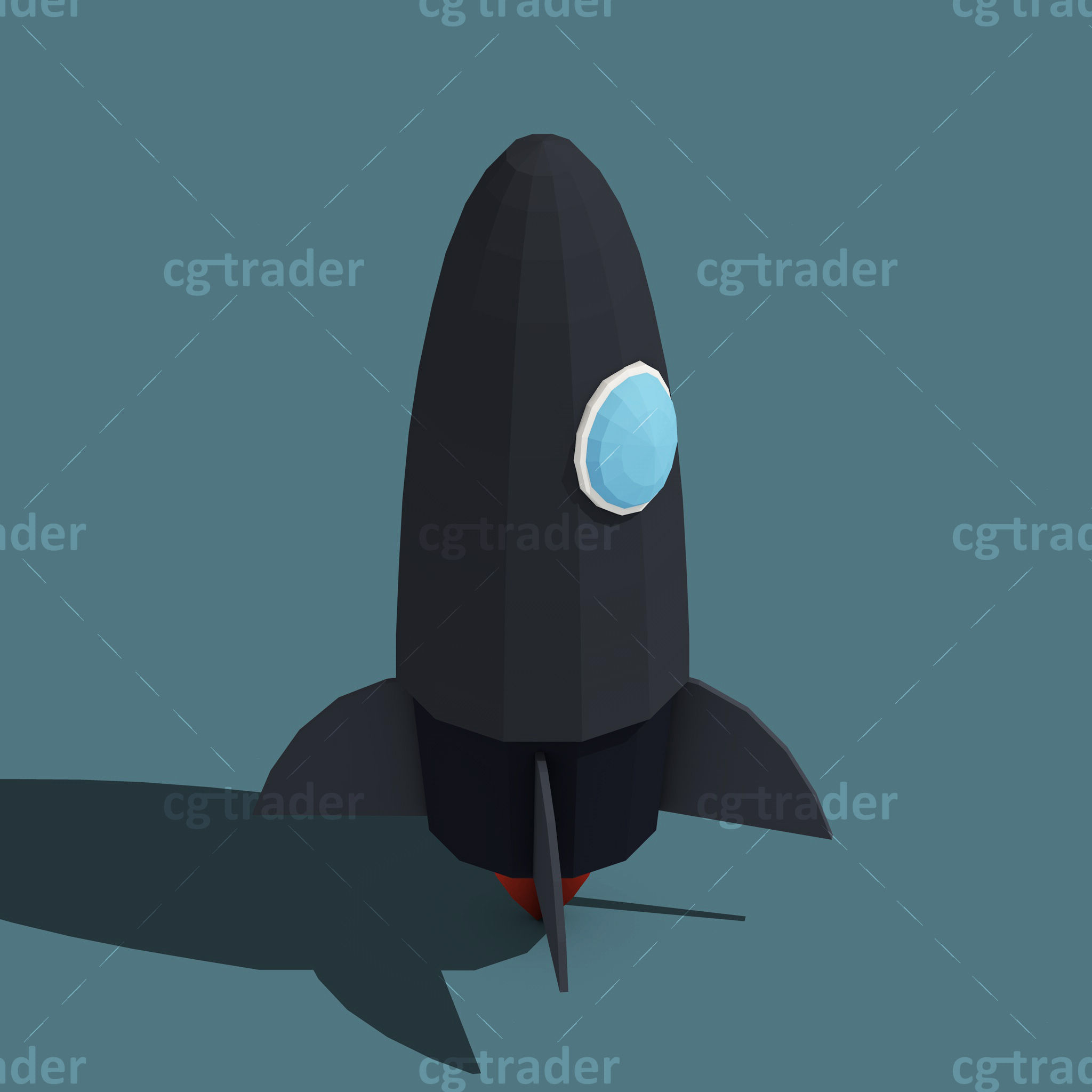 3D model Low Poly Rocket Isometric VR / AR / low-poly | CGTrader