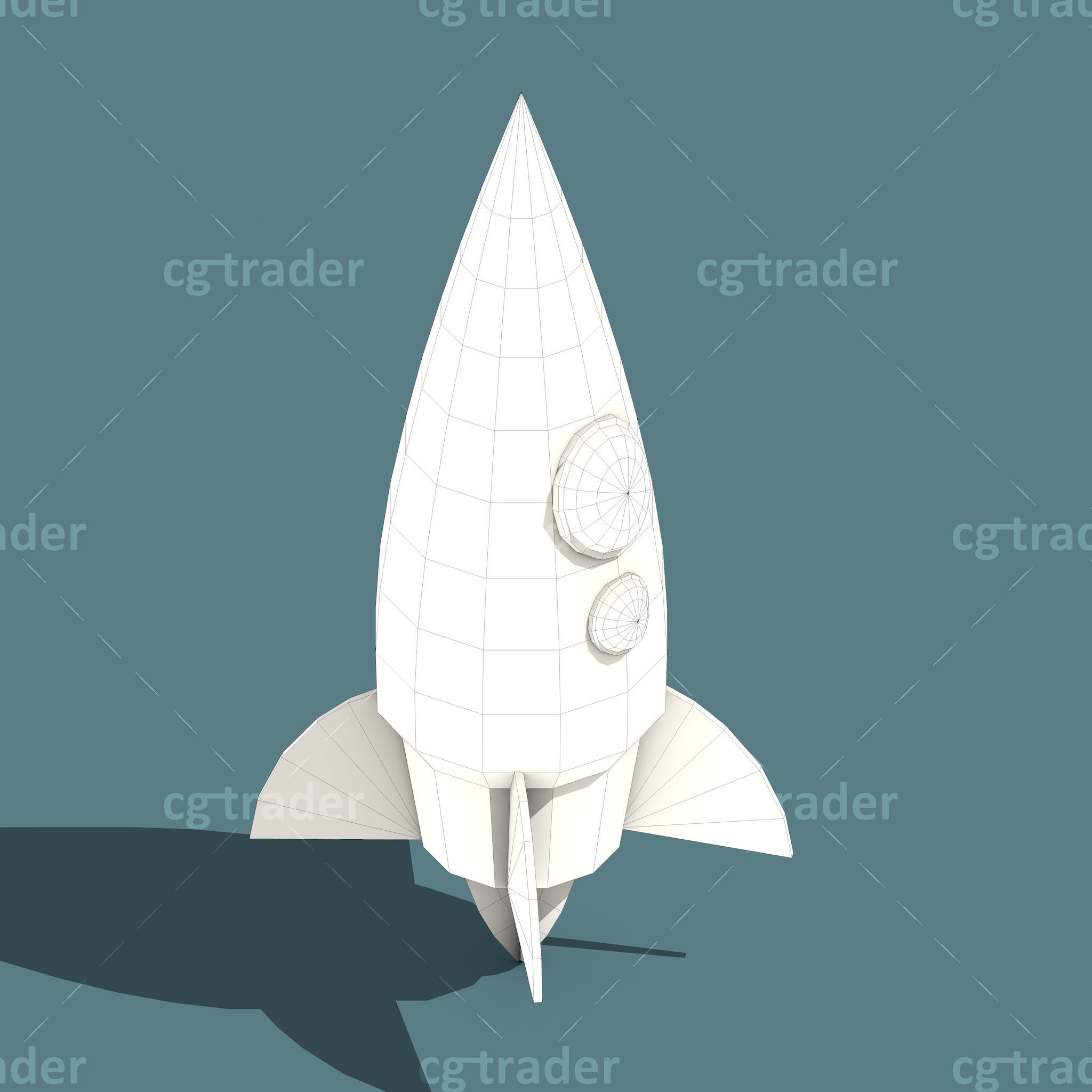 3D model Low Poly Rocket Isometric VR / AR / low-poly | CGTrader