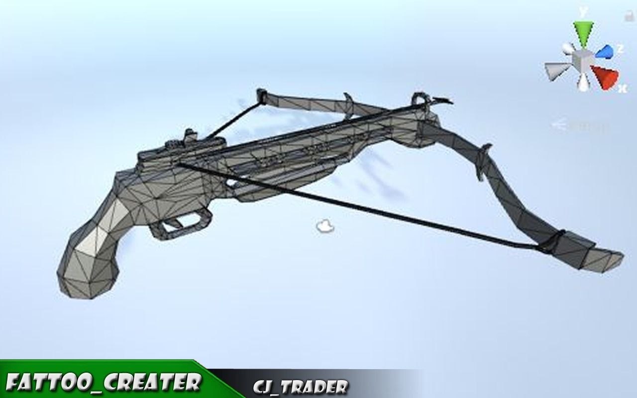3D model Sci-Fi Crossbow Low-poly 3D model VR / AR / low-poly | CGTrader
