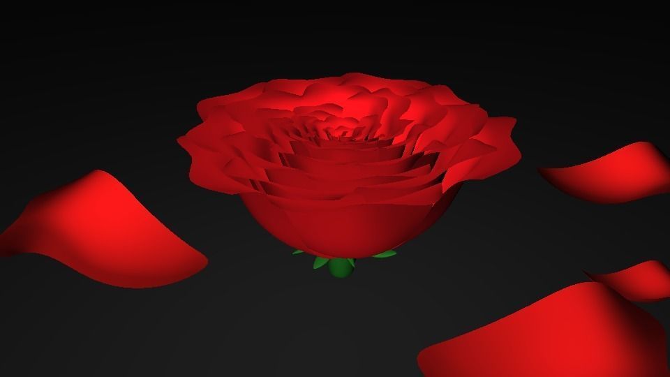 Rose Low-poly 3D model 3D model | CGTrader