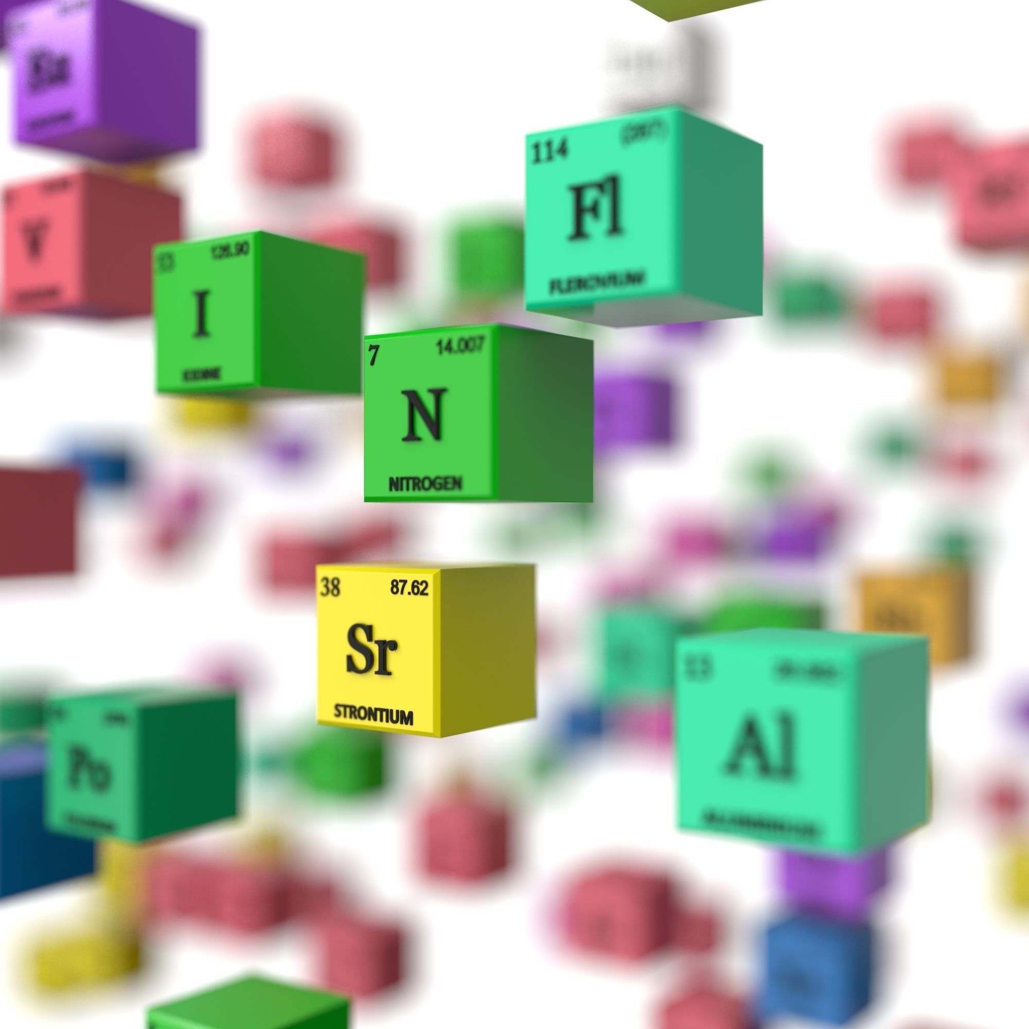 Full periodic table for motion graphics 3D model | CGTrader