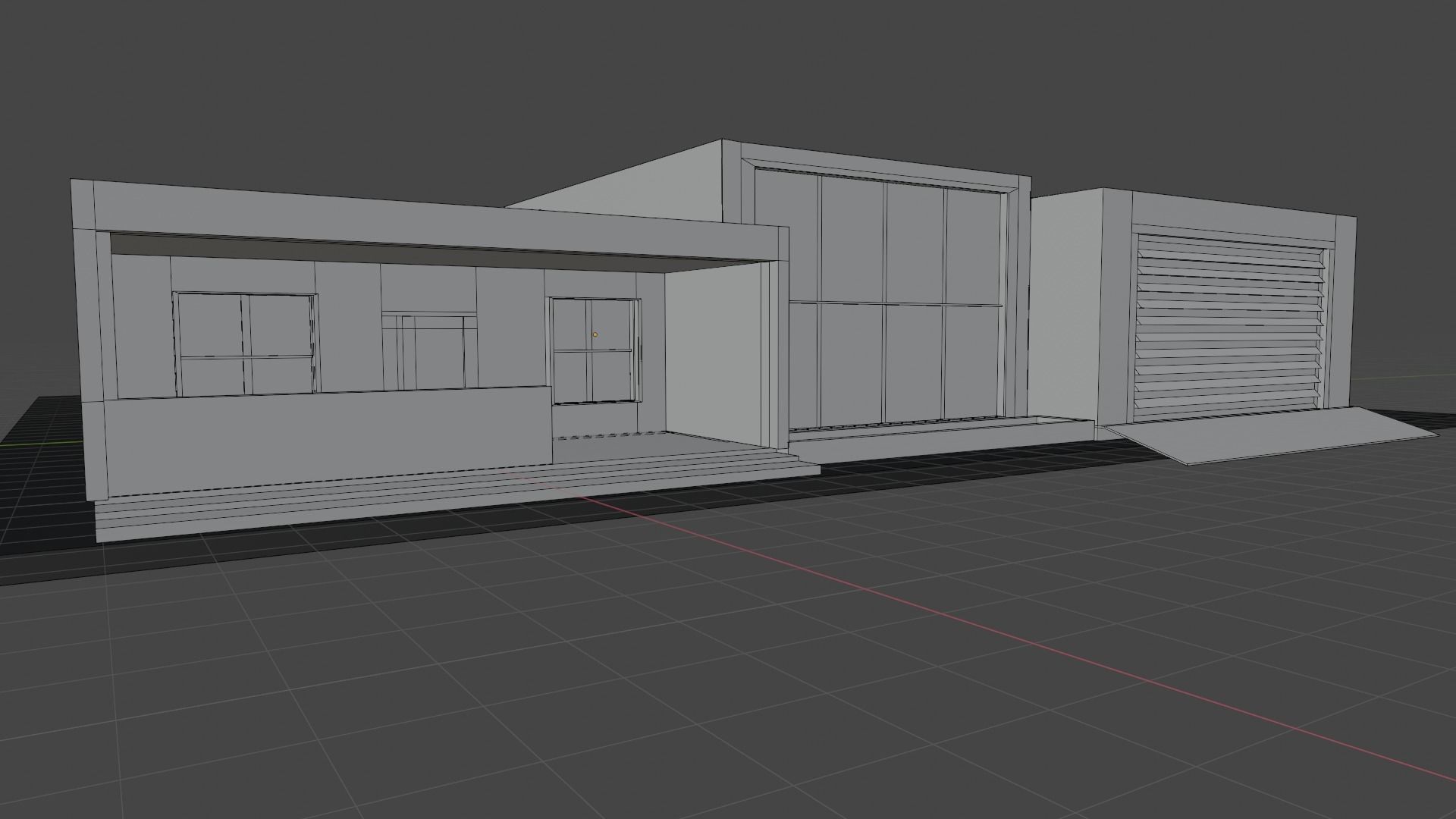 3D Minimalist House with half interior 3D model | CGTrader