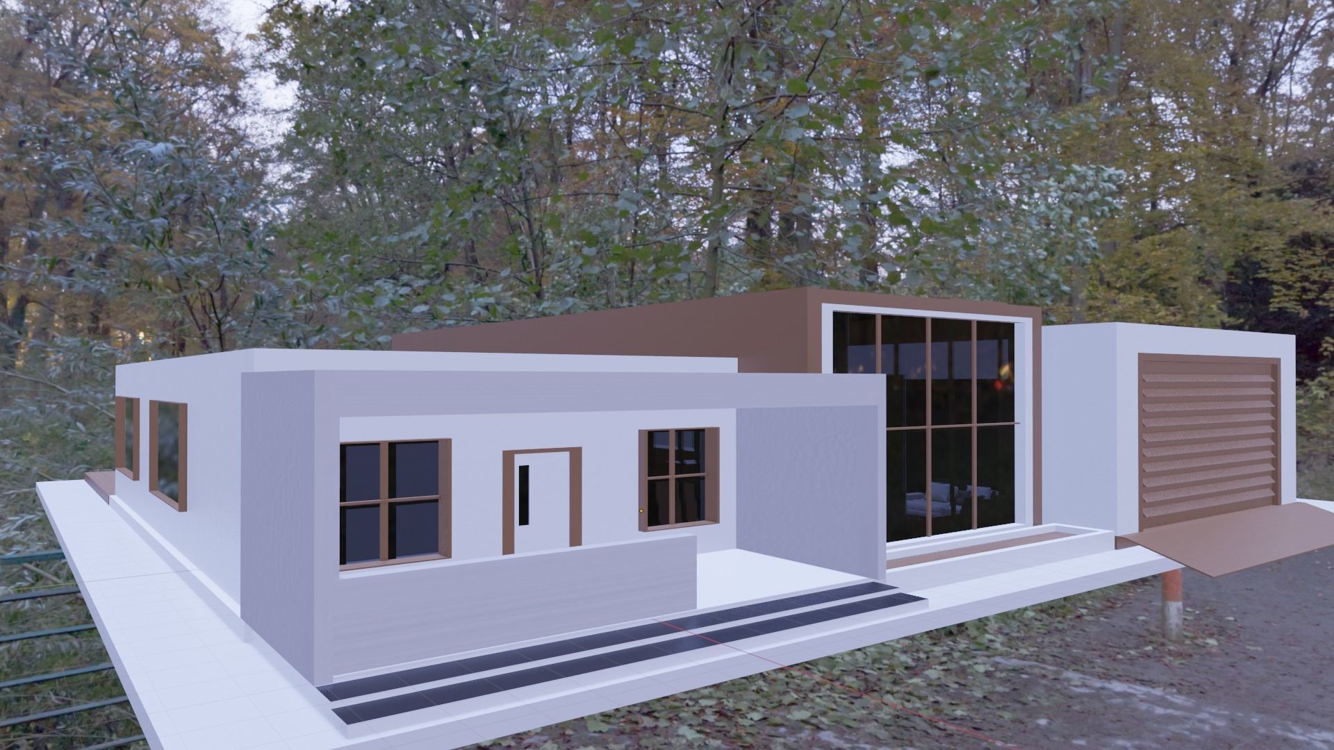 3D Minimalist House with half interior 3D model | CGTrader
