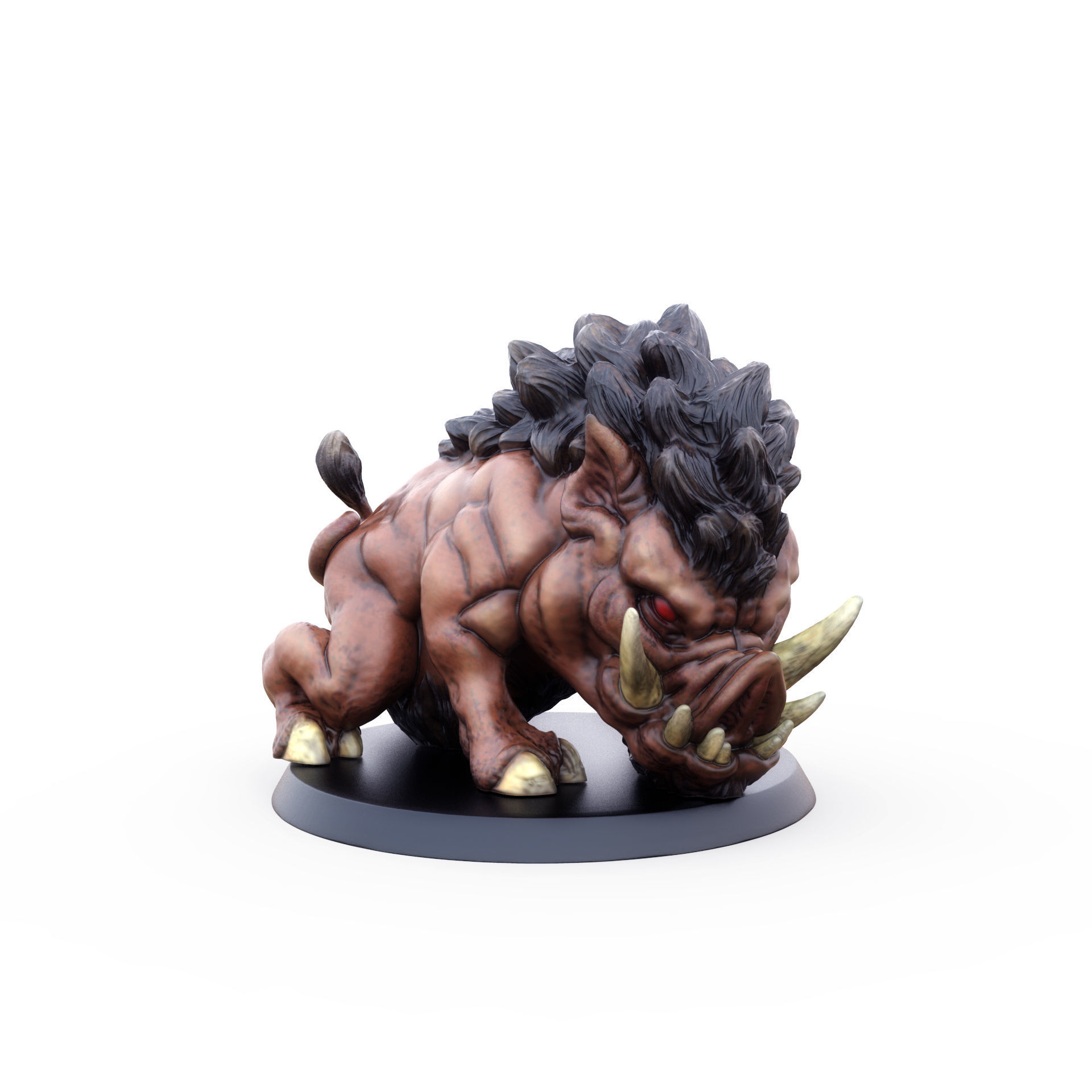Giant Dire Boar Support Free Miniature 3D model 3D printable | CGTrader