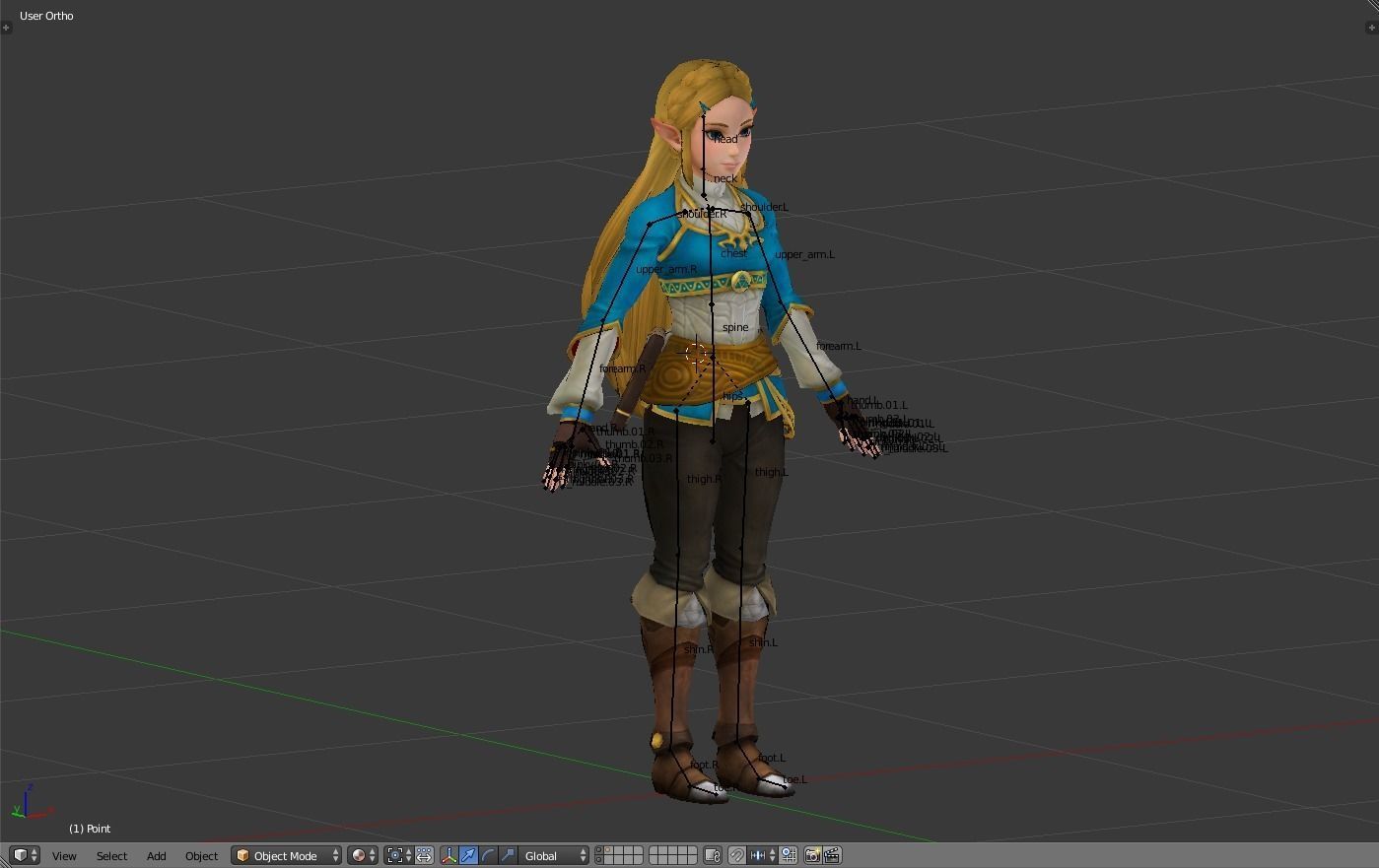 ZELDA - BREATH OF THE WILD - RIGGED - PBR 3D model rigged | CGTrader