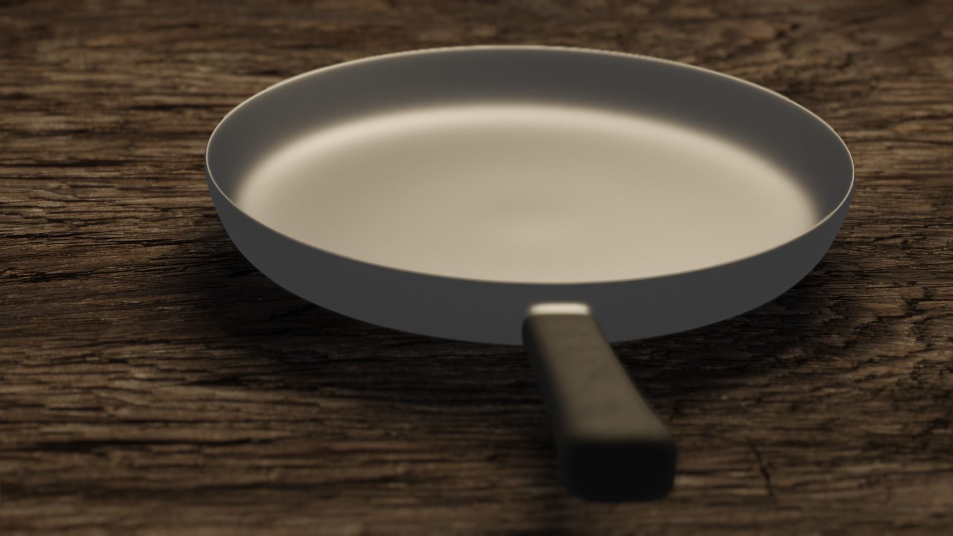 low poly realistic pan frying on tree stump free VR / AR / low-poly 3D ...