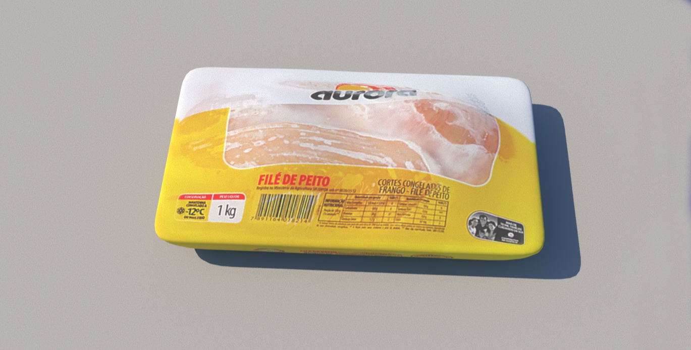 Frozen Chicken Fillet 3D model | CGTrader