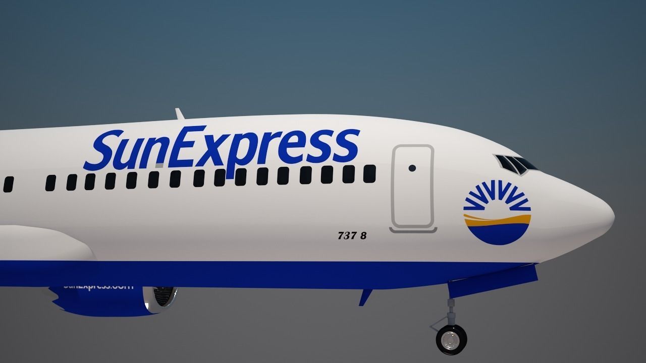 SunExpress Boeing 737 MAX 8 3D model | CGTrader