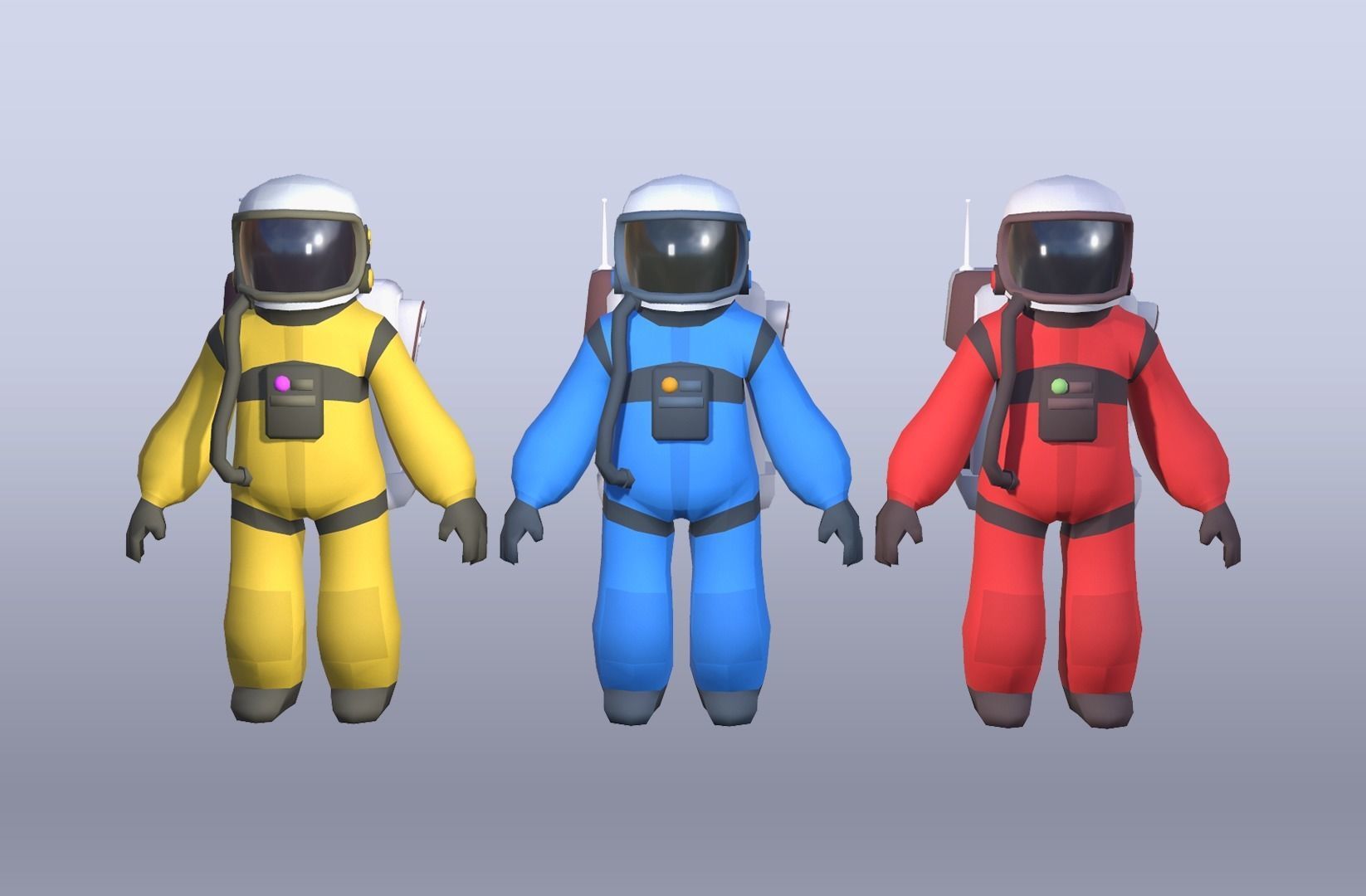 3D model Spaceman character VR / AR / low-poly rigged animated | CGTrader