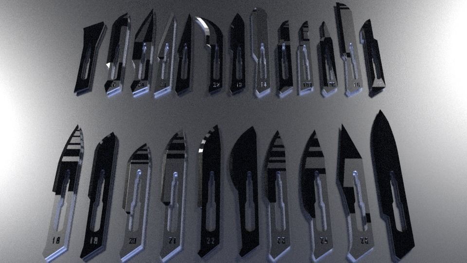 3D Printable Surgical Blades 3D model 3D printable | CGTrader