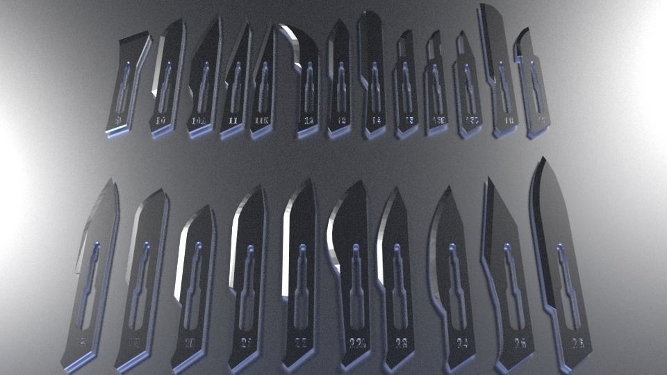 3D Printable Surgical Blades 3D model 3D printable | CGTrader
