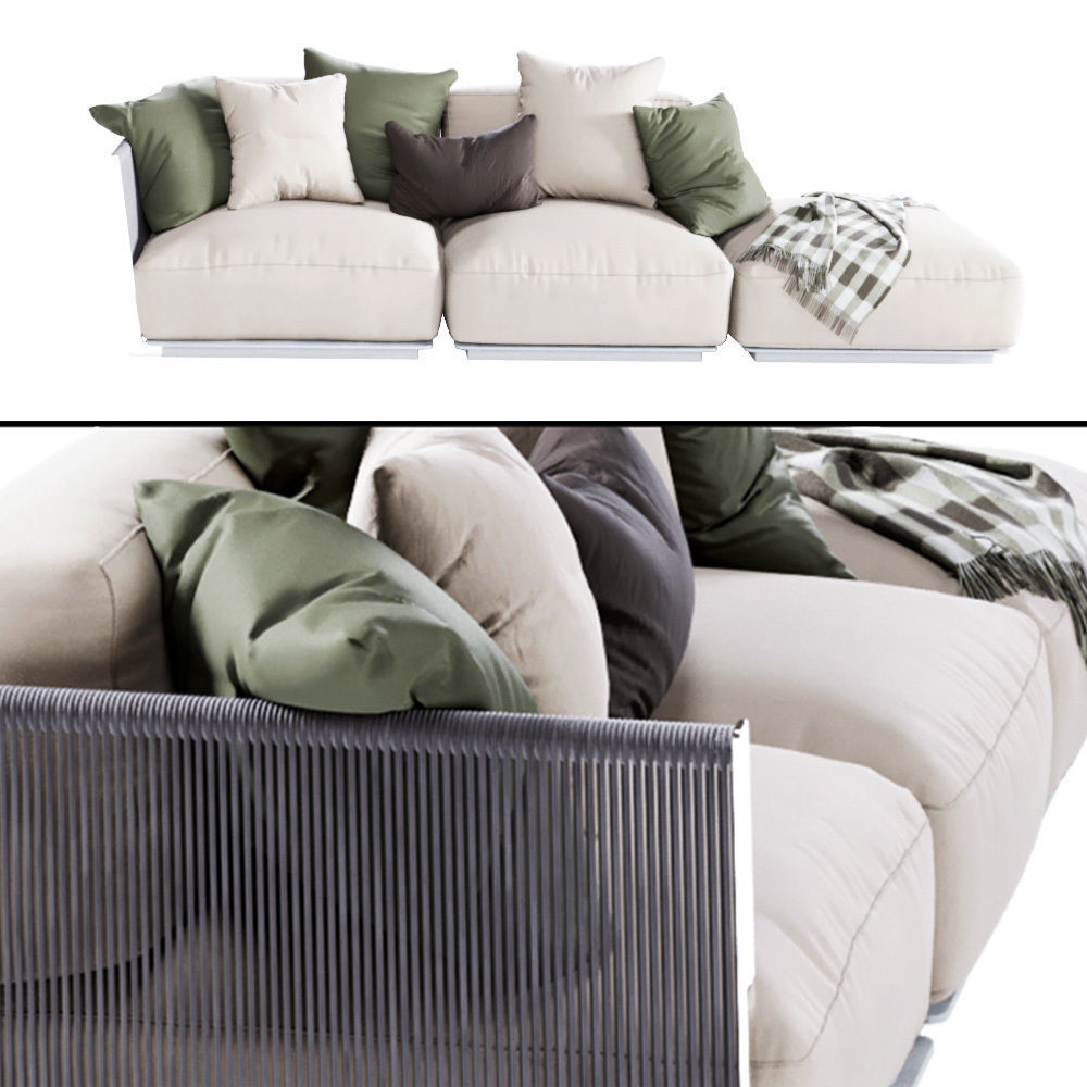 Vulcano Flexform Outdoor Sofa 2 3D model | CGTrader