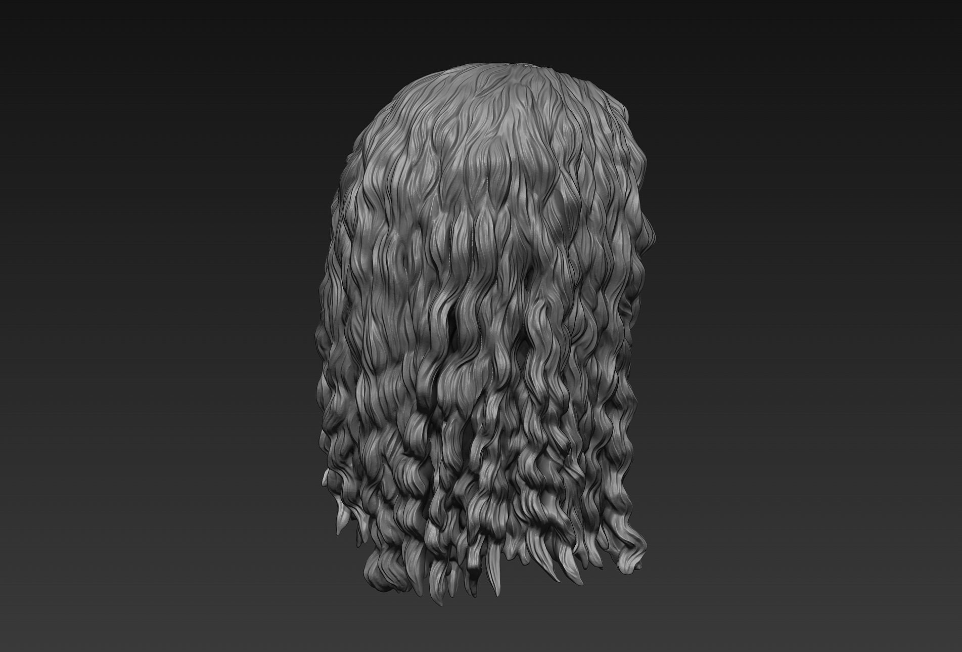 Hair 10 Curly 3D model | CGTrader