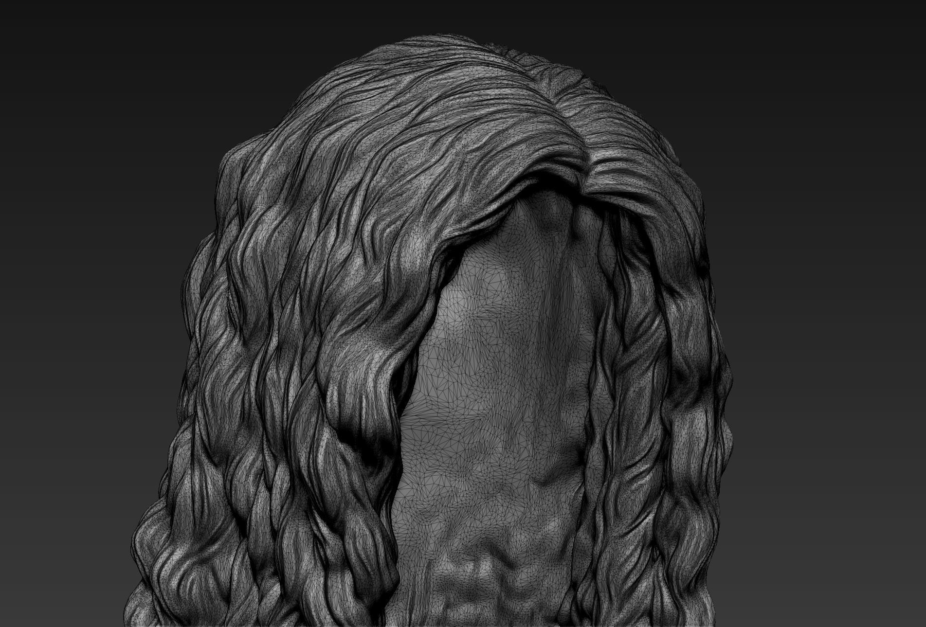 Hair 10 Curly 3D model | CGTrader