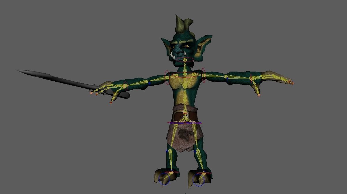 Tall goblin rigged free 3D model | CGTrader