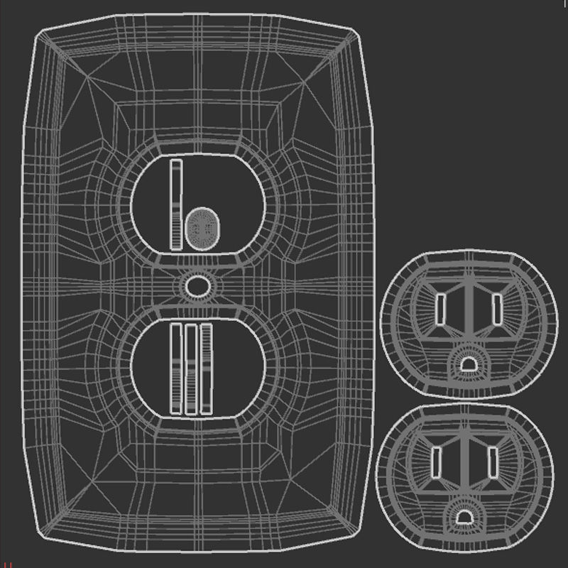 American Electrical Outlet 3D model | CGTrader