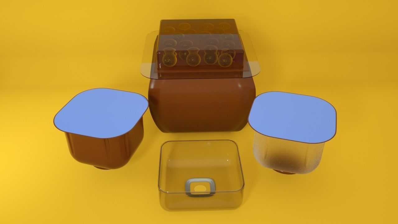 Chocolate pudding cup 3D model | CGTrader