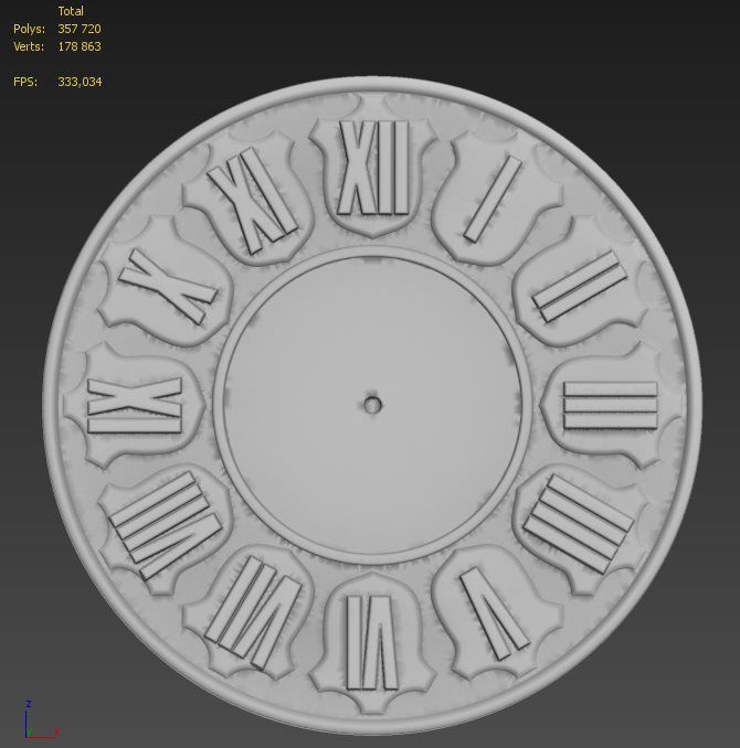 Clock face 3D model 3D printable | CGTrader