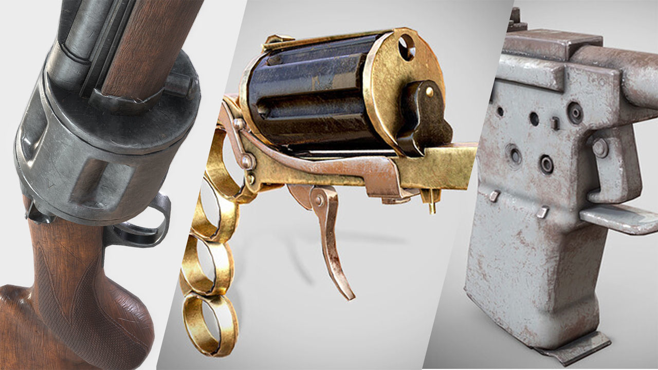 3D model Strange Guns Collection VR / AR / low-poly | CGTrader