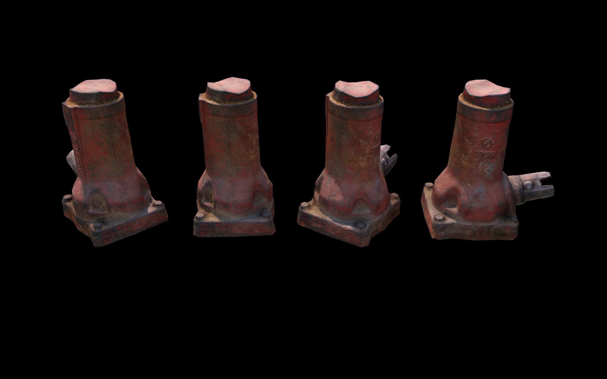 3D model Old Rusty Bottle Jack VR / AR / low-poly | CGTrader