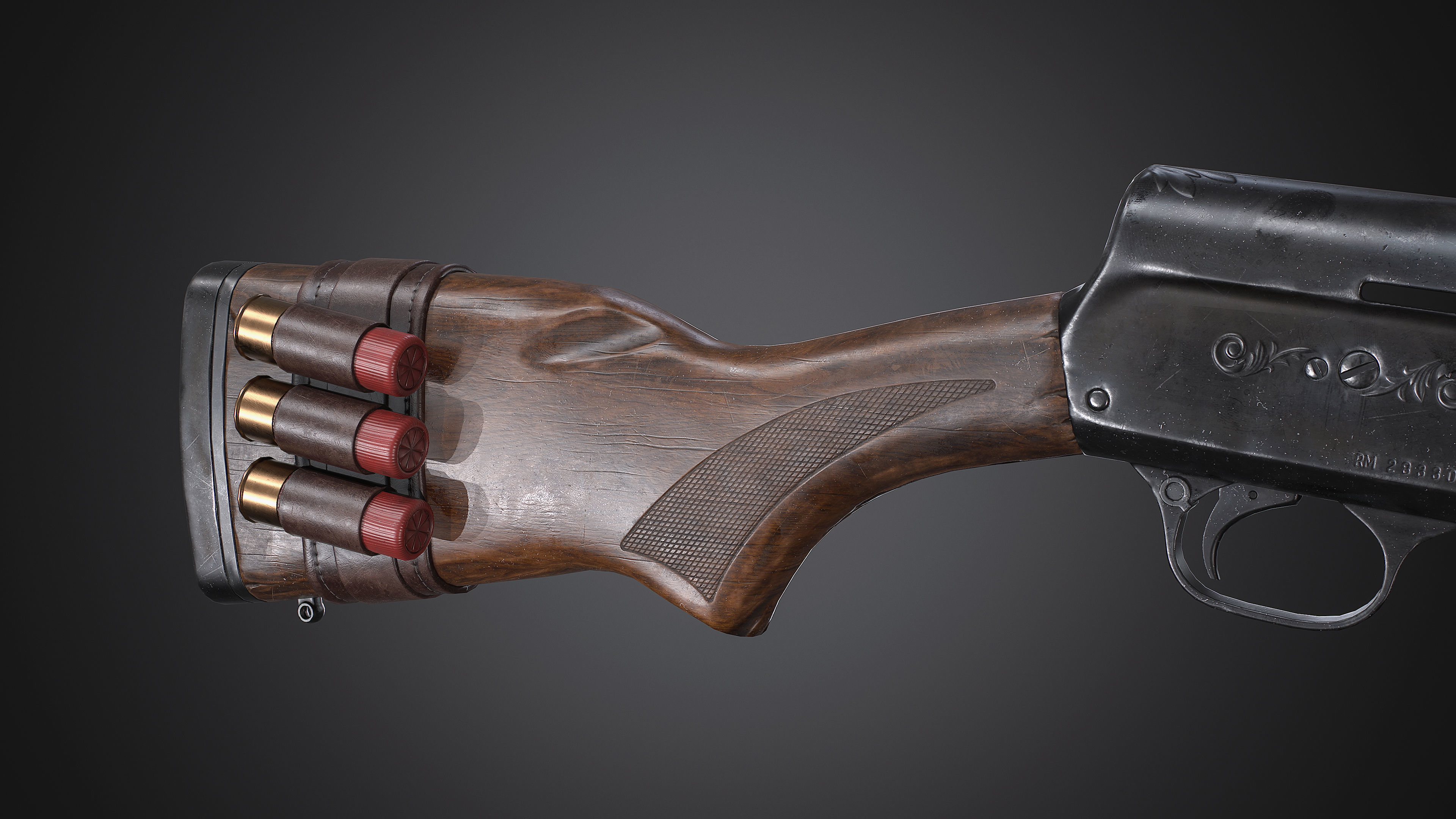 3D model Remington Model 11 Short Barrel Shotgun VR / AR / low-poly ...