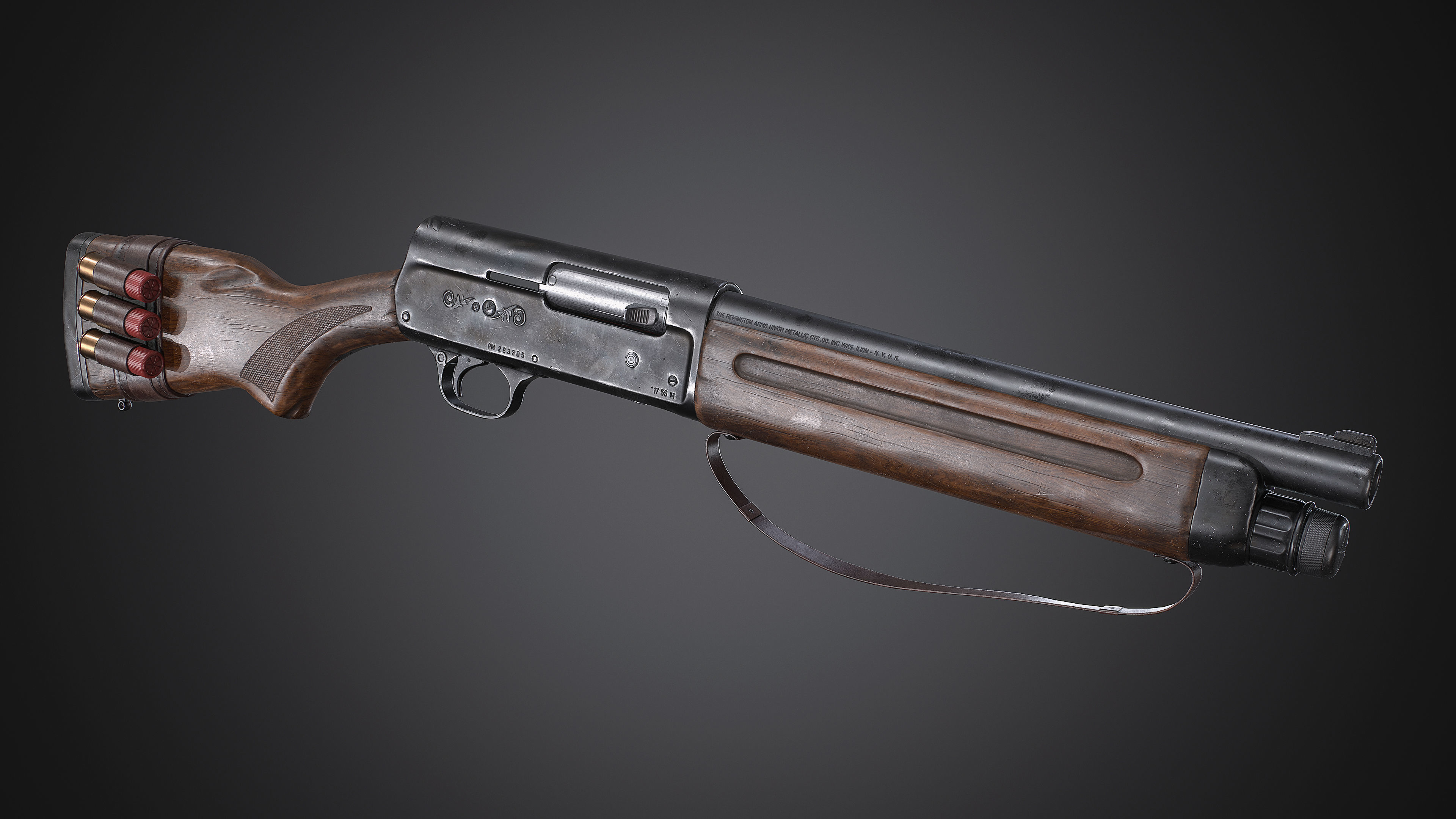 3D model Remington Model 11 Short Barrel Shotgun VR / AR / low-poly ...