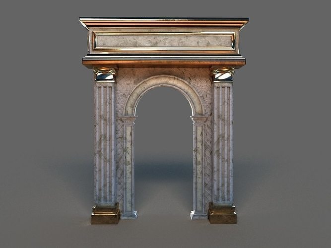 3D model Classic Arch Gold and Marble VR / AR / low-poly | CGTrader