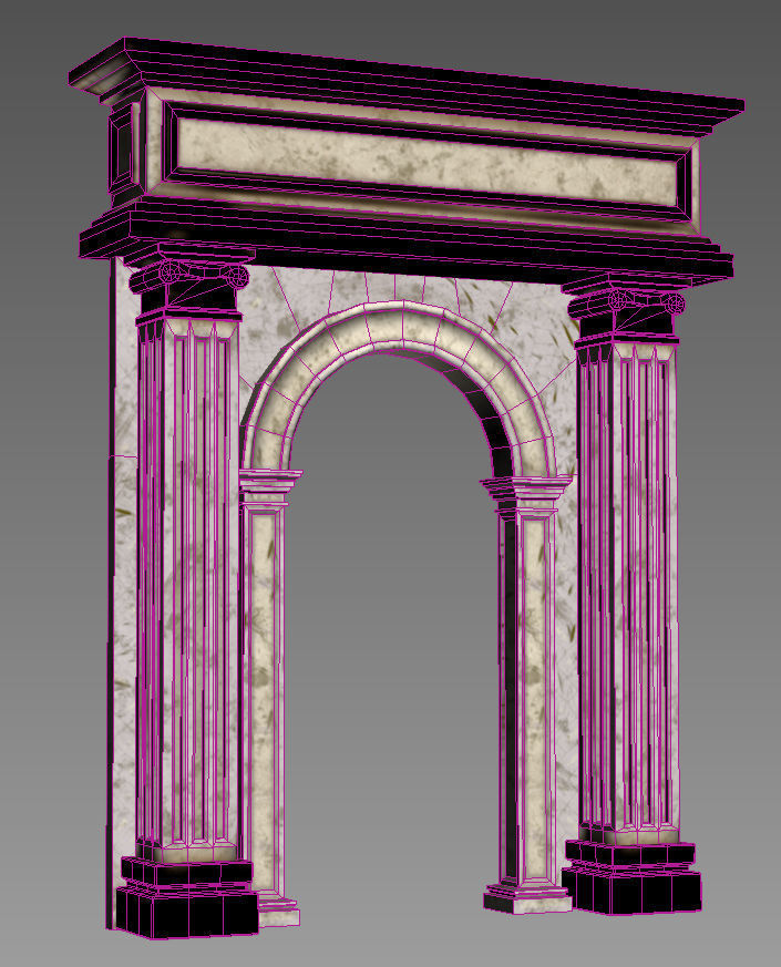 3D model Classic Arch Gold and Marble VR / AR / low-poly | CGTrader