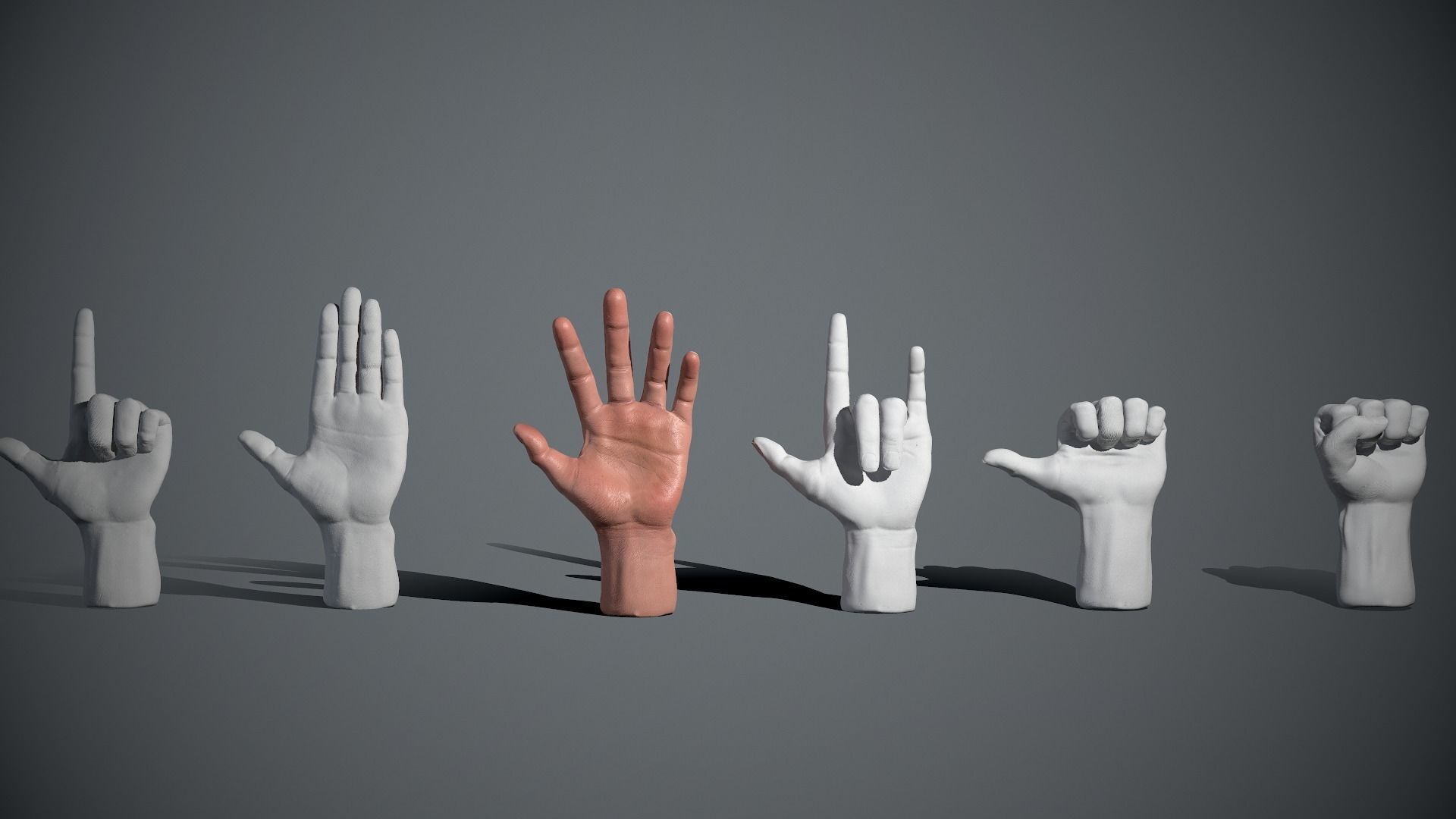 3D model Hand Studio Pack AR VR Compatible for Unreal Engine or Unity ...