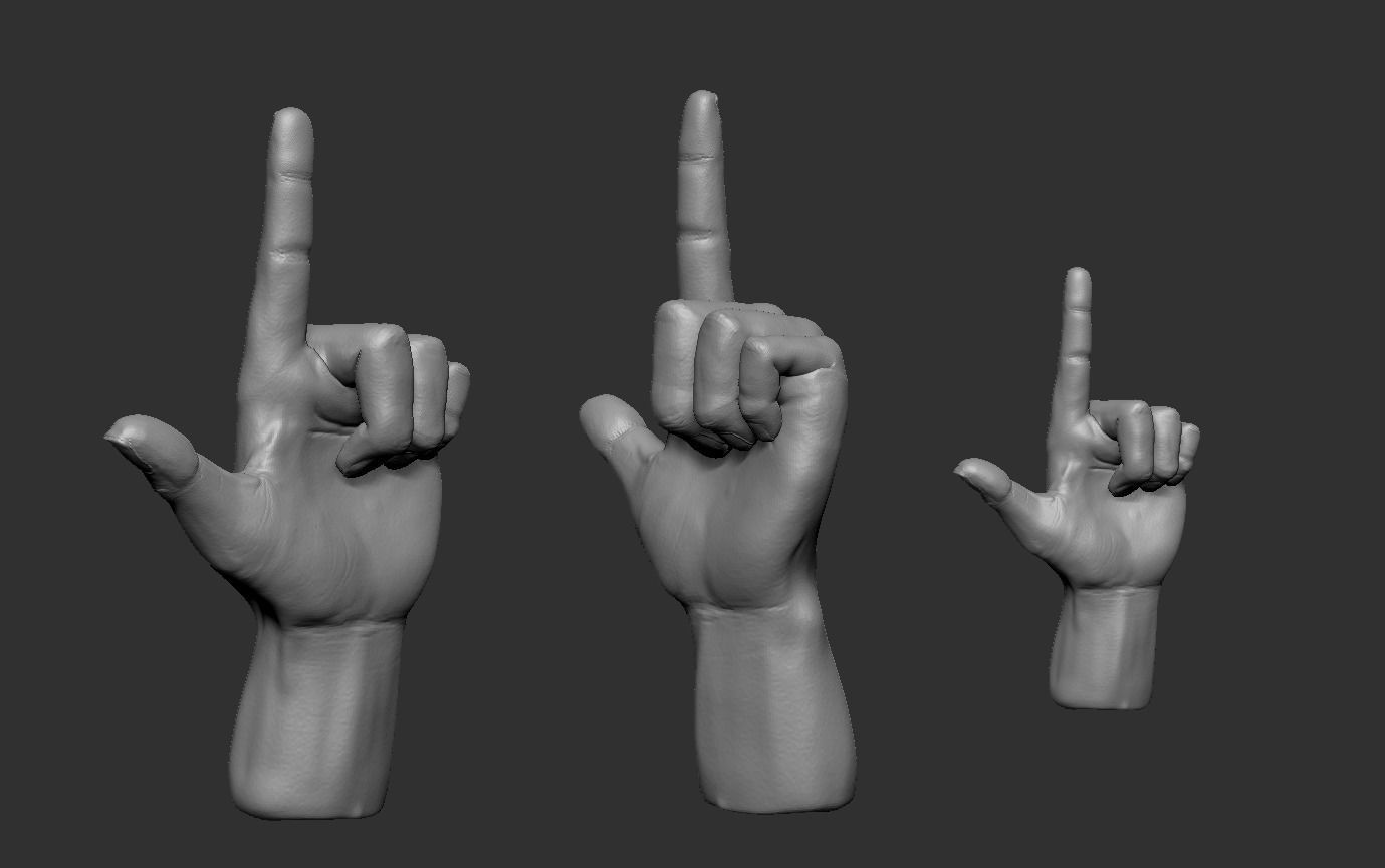 3D model Hand Studio Pack AR VR Compatible for Unreal Engine or Unity ...