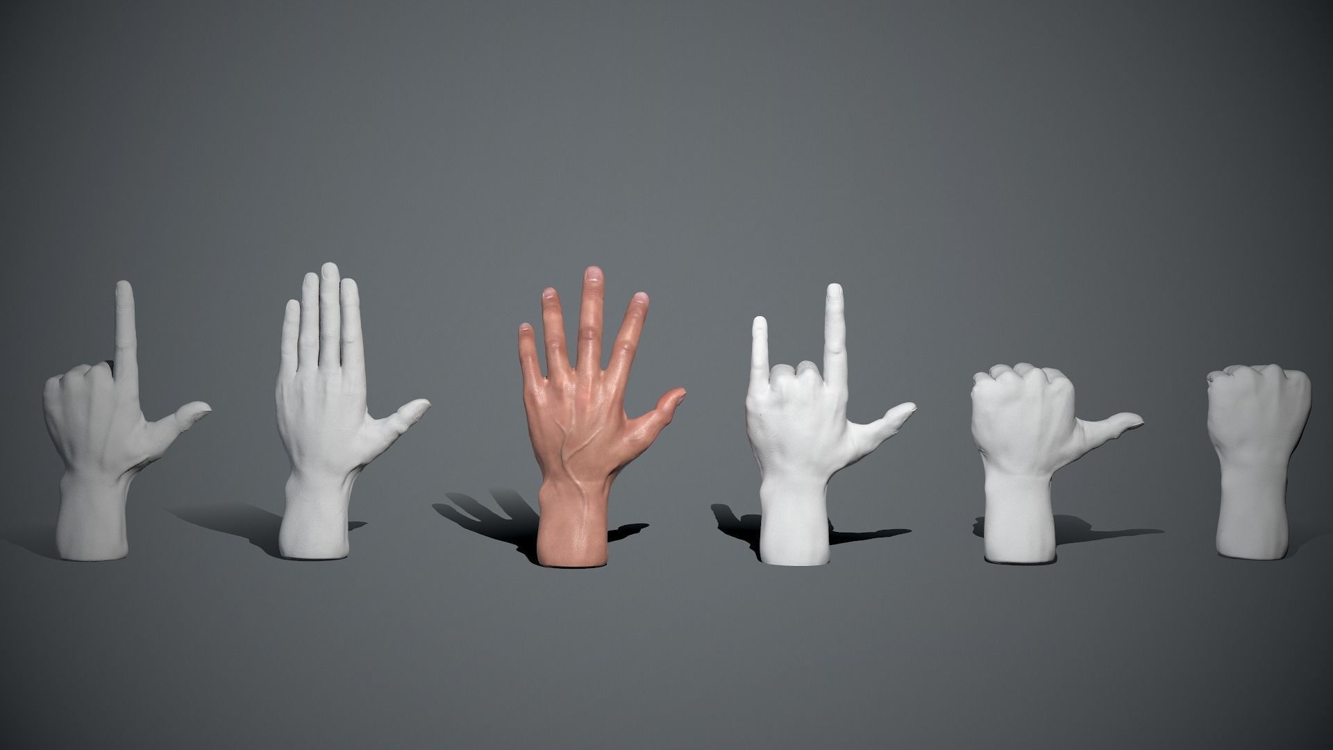 3D model Hand Studio Pack AR VR Compatible for Unreal Engine or Unity ...