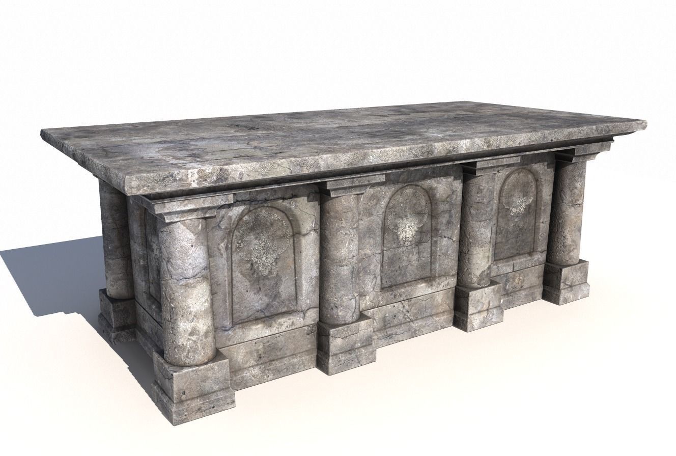 Old stone altar 3 3D model | CGTrader