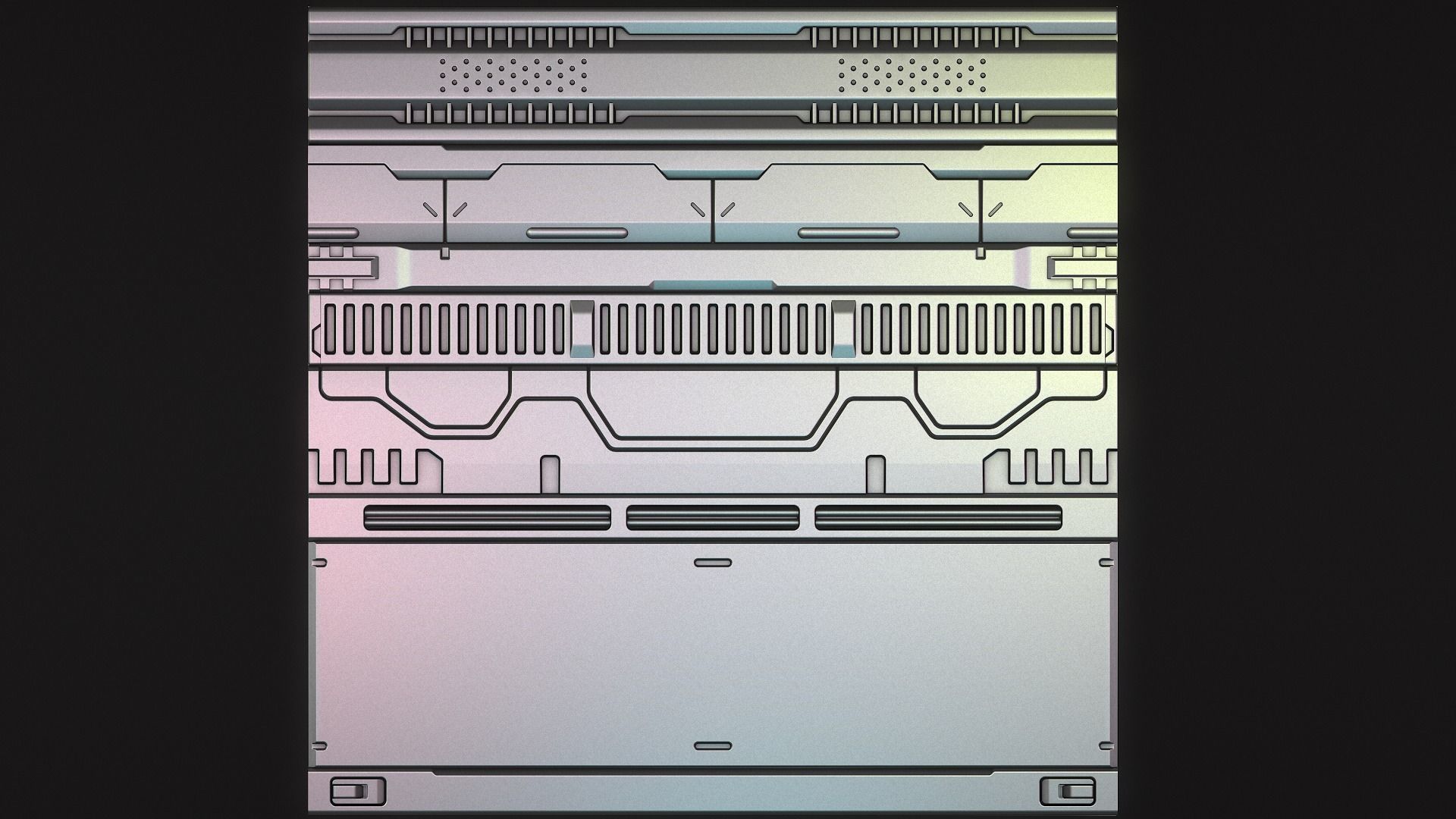 Sci-fi trim sheet Texture | CGTrader