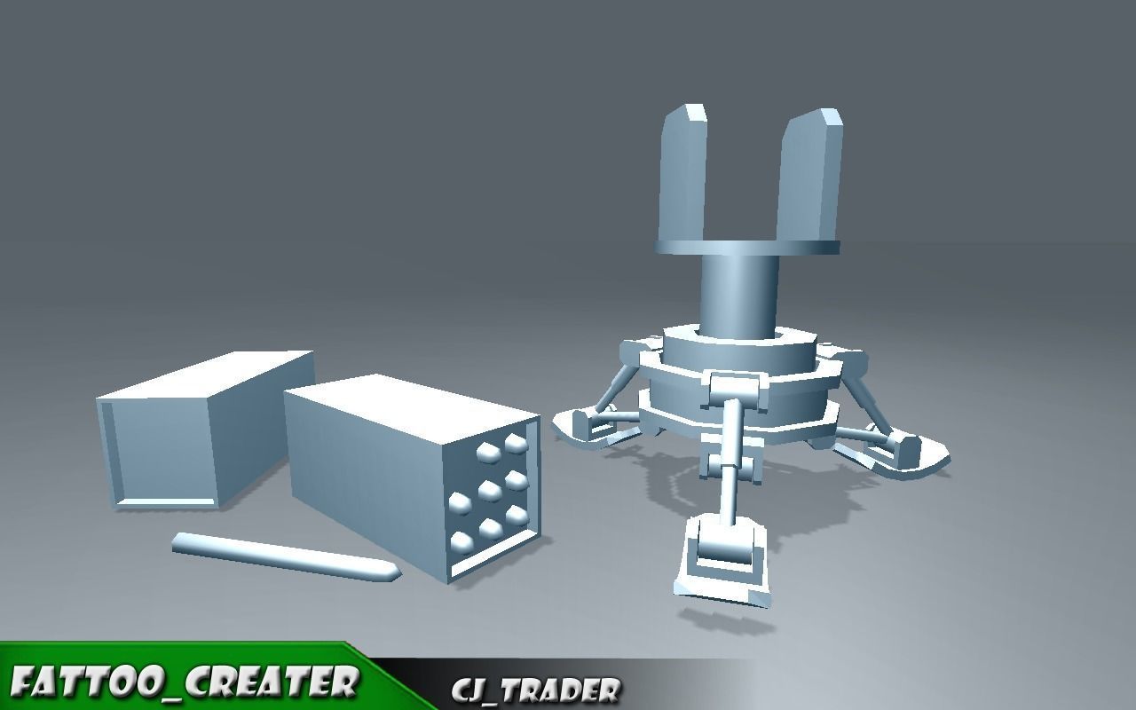 3D model Lowpoly Turret Rocket Launcher 3D Model VR / AR / low-poly ...