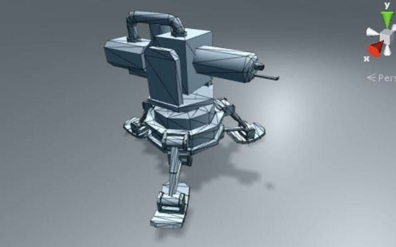 3D model Flame Thrower Turret Lowpoly 3D Model VR / AR / low-poly ...