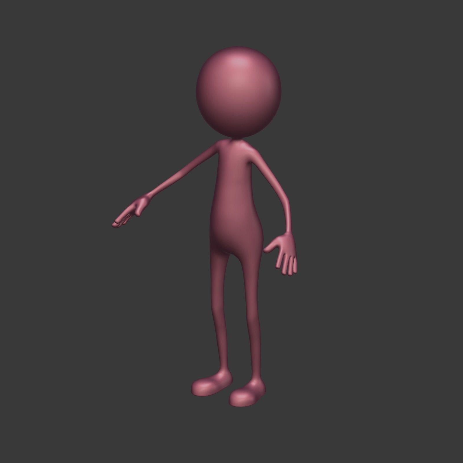 3D model Cartoon Man - Thin Stickman VR / AR / low-poly rigged | CGTrader