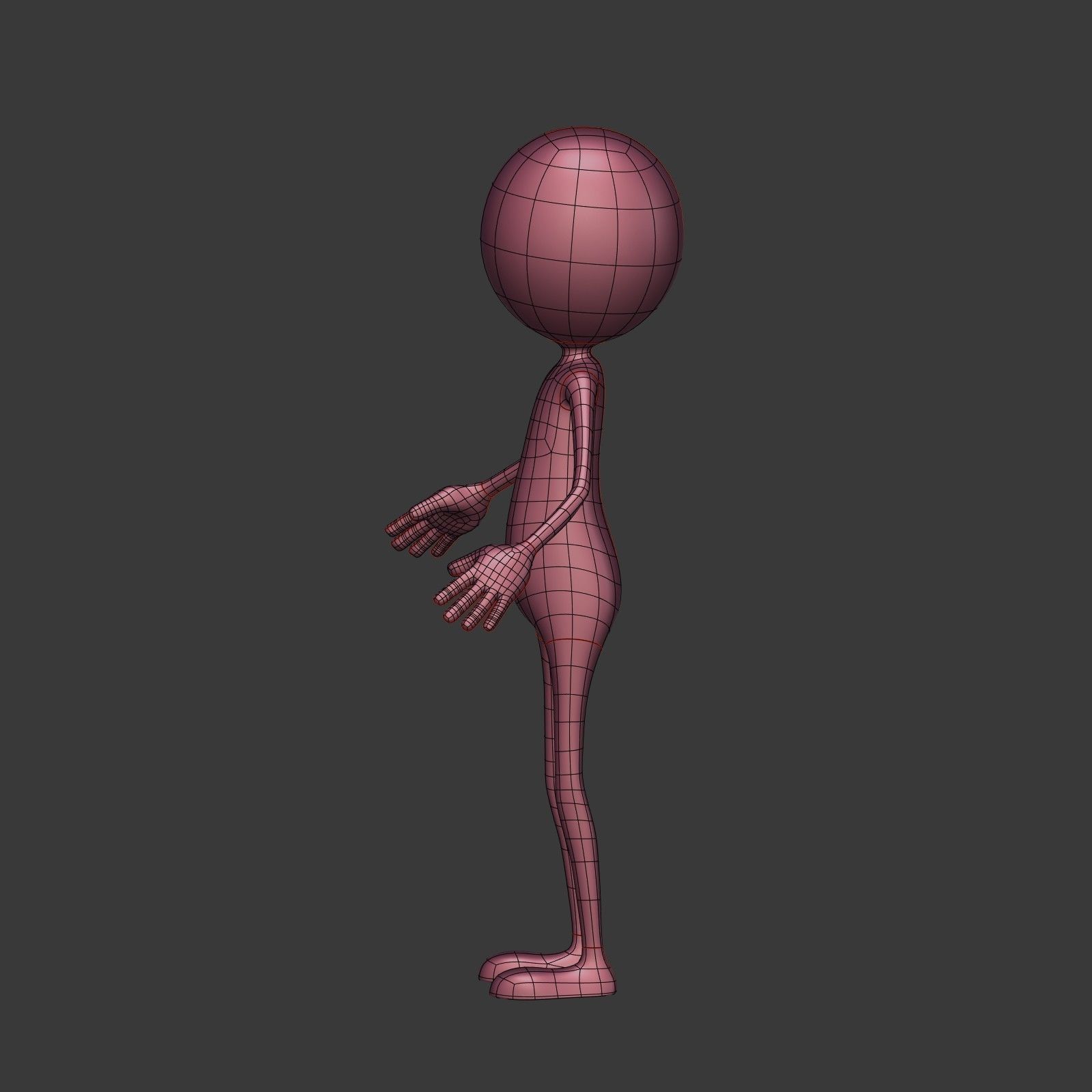 3D model Cartoon Man - Thin Stickman VR / AR / low-poly rigged | CGTrader
