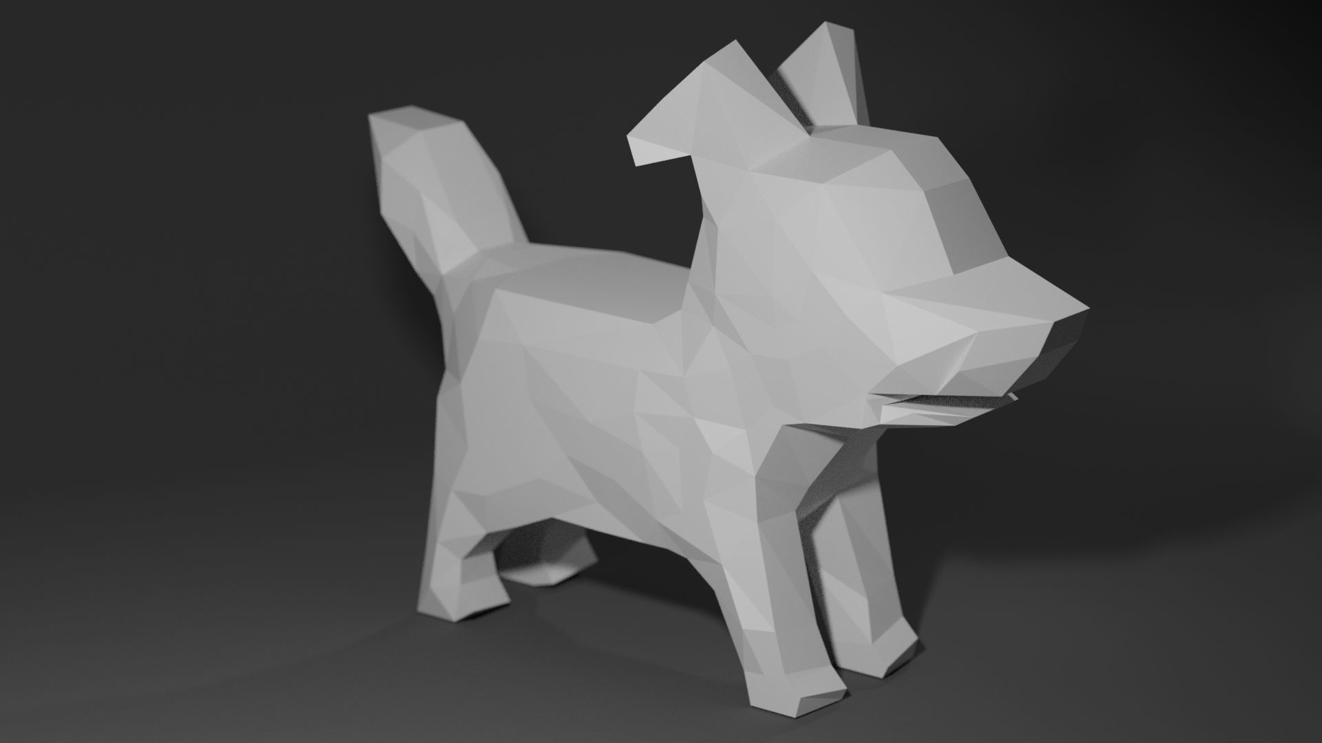 3D model Low-Poly cute dog VR / AR / low-poly | CGTrader