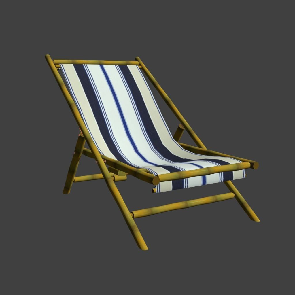 Beach chair free 3D model | CGTrader
